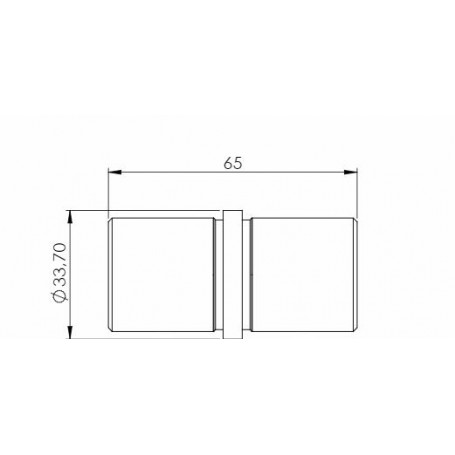 Jonction pour tube rond en inox