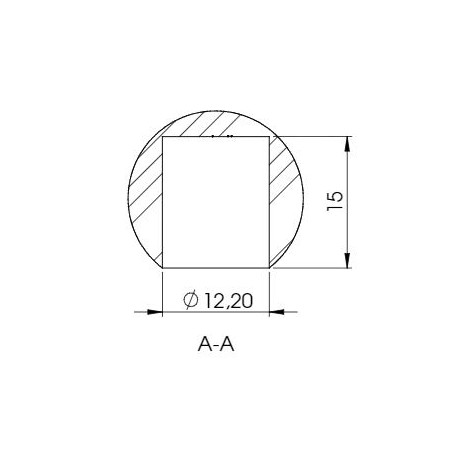 Boule avec trou borgne AISI 304